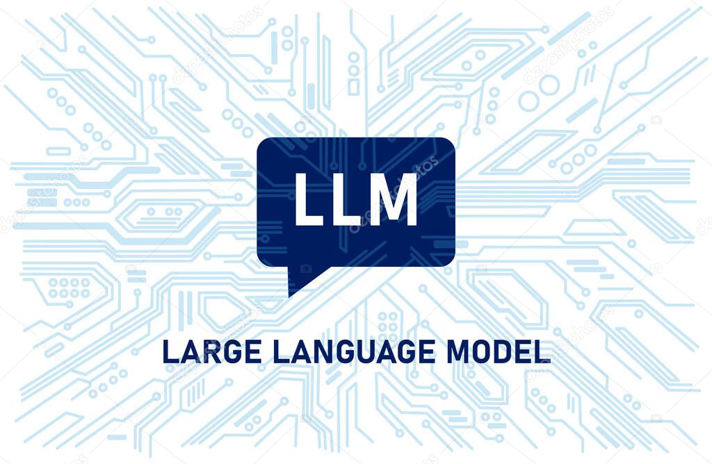 LLM Modelo de lenguaje grande Inteligencia Artificial Inteligencia Artificial concepto vector 2023