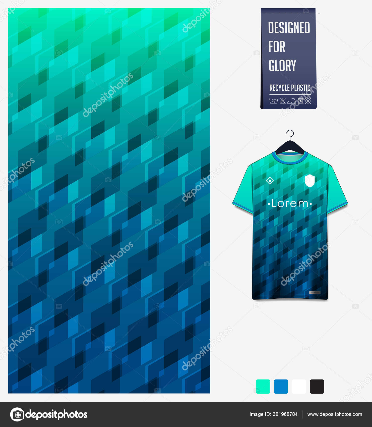 Soccer Jersey Pattern Design Diamond Pattern Green Background Soccer ...