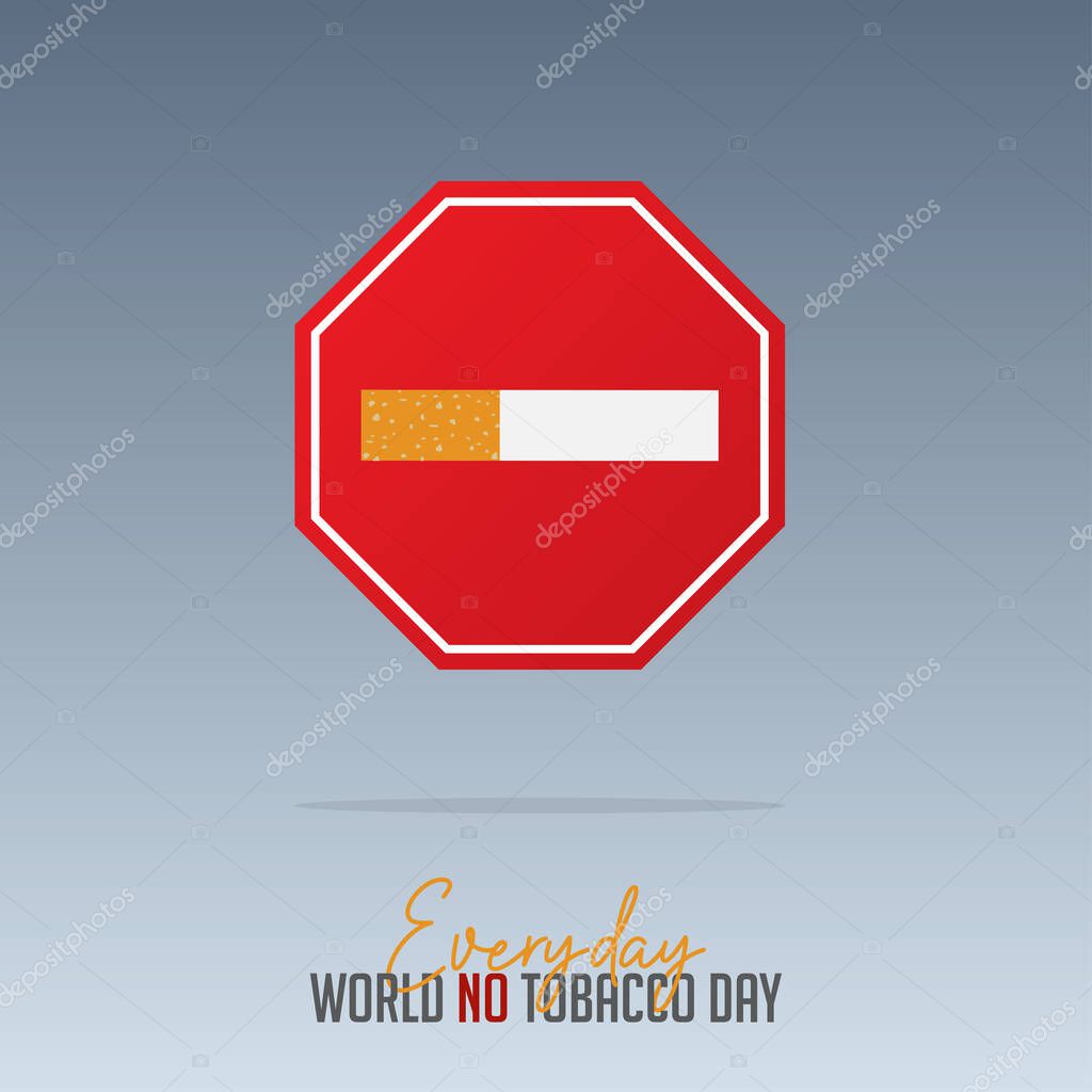 31 de mayo Día Mundial Sin Tabaco concepto de diseño. Cartel del Día ...