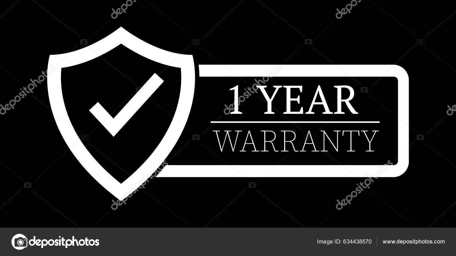Year Warranty Stamp White Background Flat Style Sign Label Sticker ...