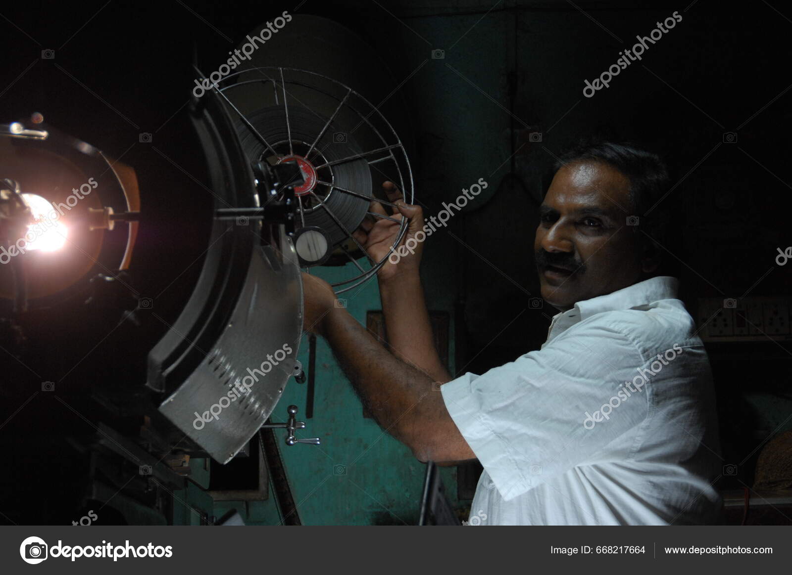 Male Operator Film Projector 25Th Aug 2023 — Stock Editorial Photo ...