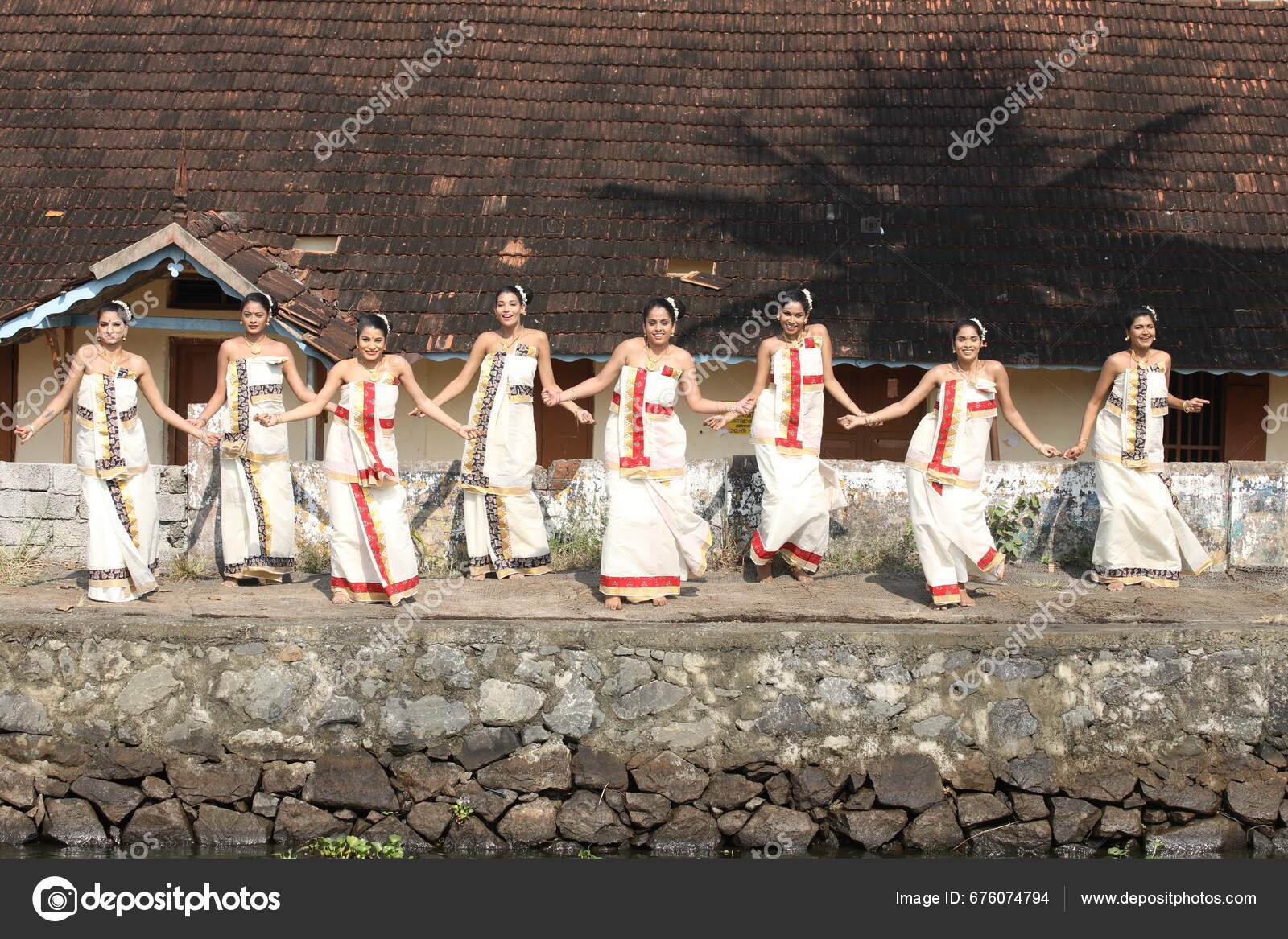 Female Dancers Getup Kerala India 5Th Sep 2023 – Stock Editorial Photo ...