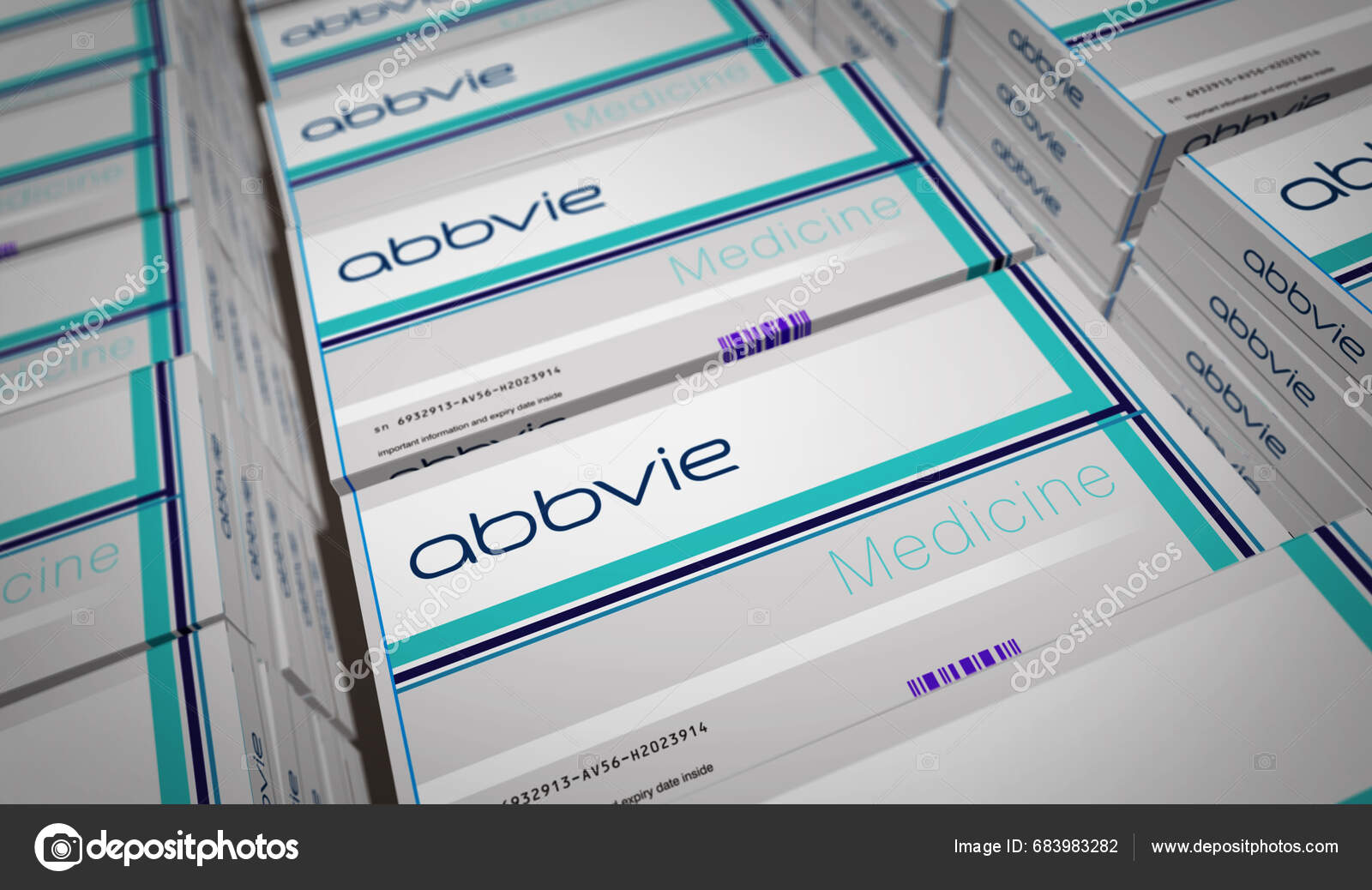 Poznan Poland October 2023 Abbvie Tablets Box Production Line ...
