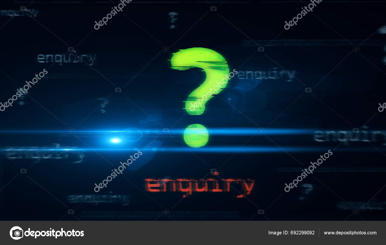 Question Mark Symbol Technology Concept Abstract Sign Glitch Screens ...