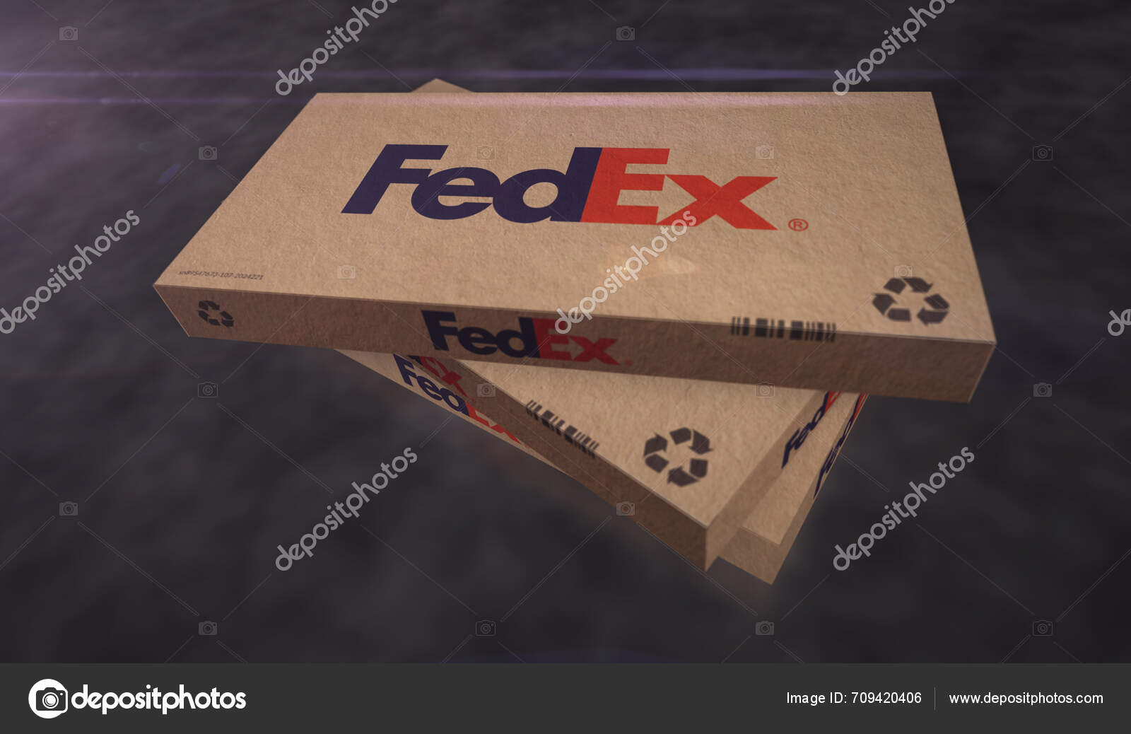 Poznan Poland March 2024 Fedex Delivery Box Production Line Federal ...