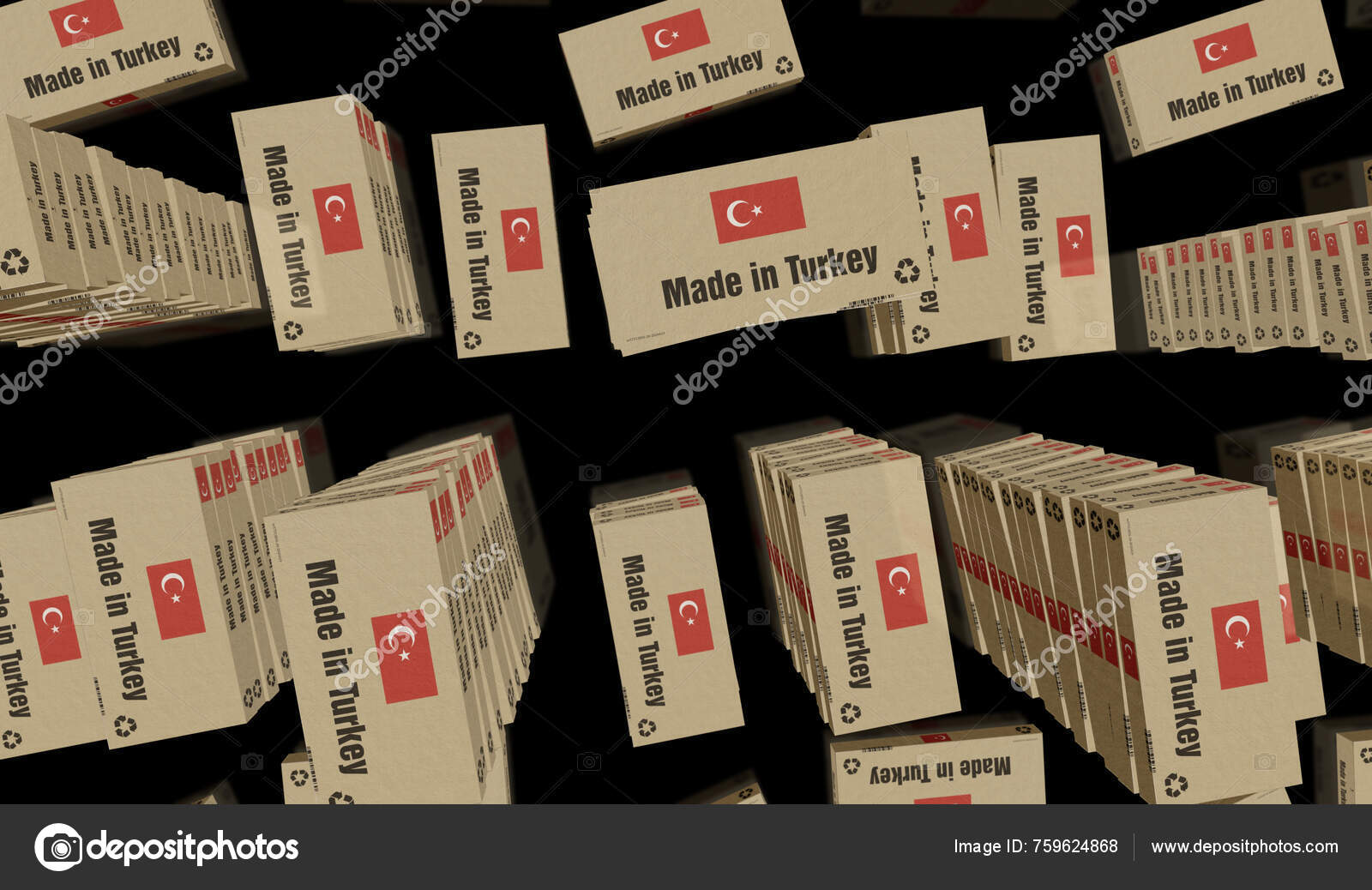 Made Turkey Turkey Box Production Line Turkish Turkiye Flag ...