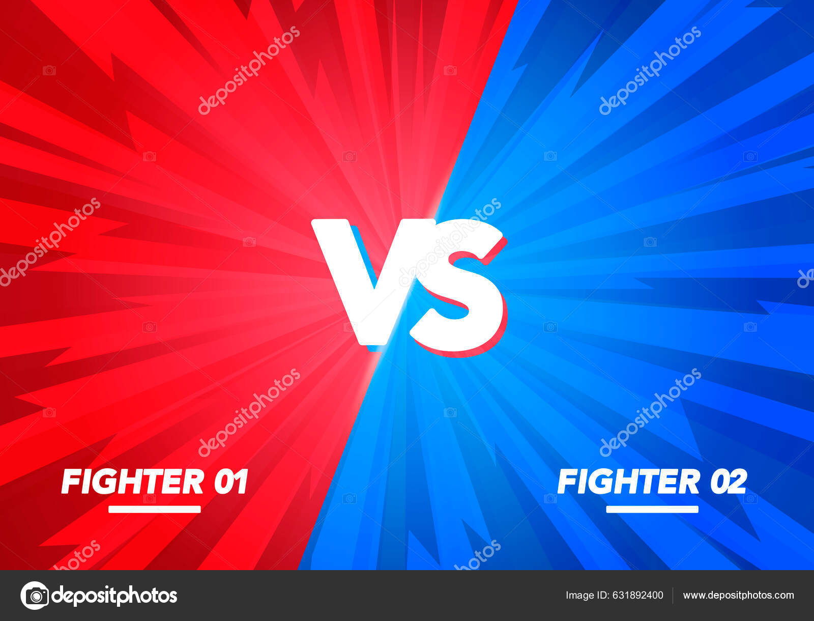 Vector Illustration Screen Fight Background Battle Competition Game Red ...