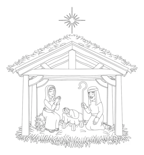 6,441,039 White silhouette nativity scene Vector Images | Depositphotos