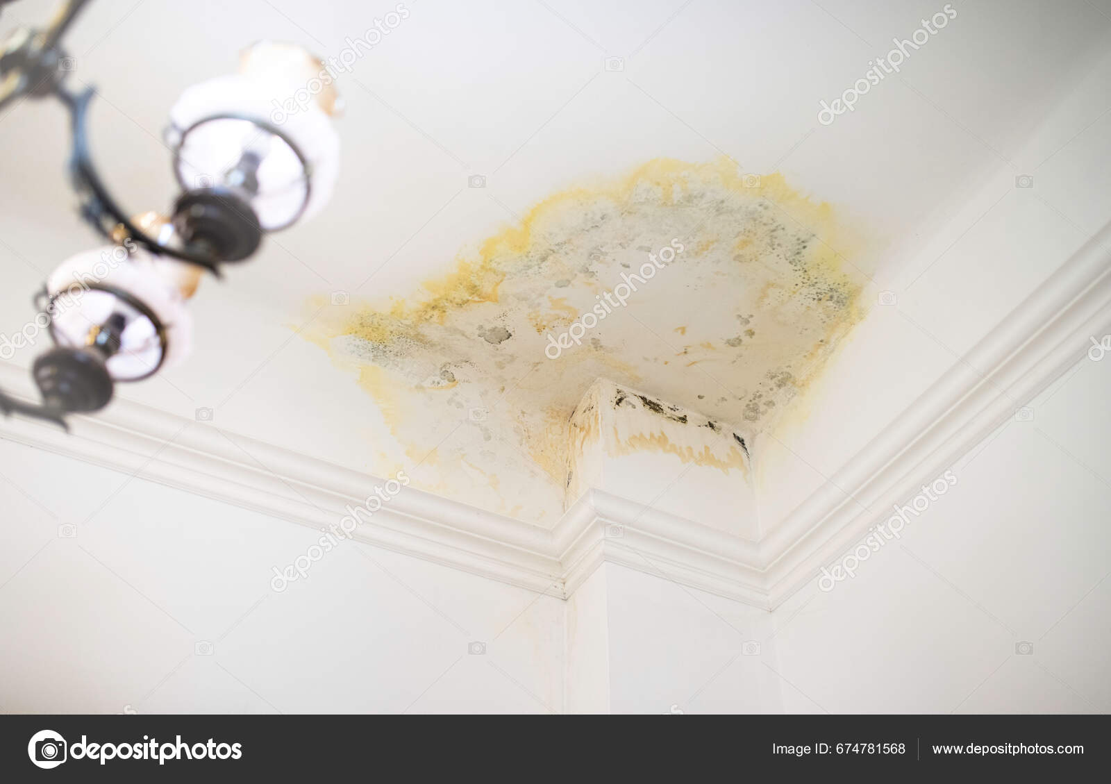 Stain Ceiling Apartment Flooding Upstairs Neighbors Water Leak Damage ...