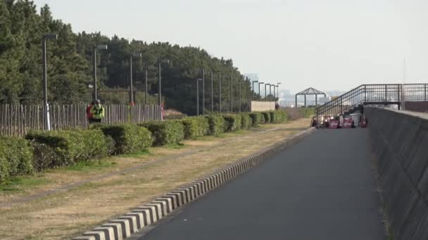Urayasu Hinode Beach Promenade Japan Early Morning — Stock Video ...