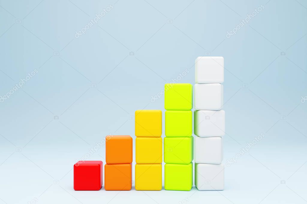 3d illustration of a bright instrument panel depicting values from ...