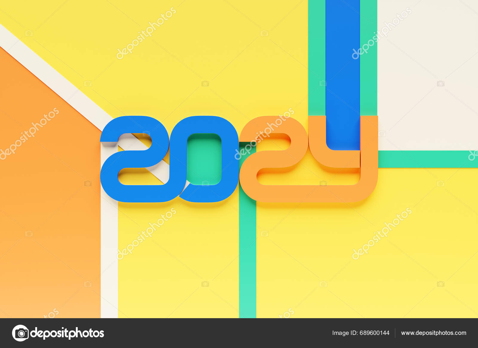 Intestazione Calendario Numero 2024 Sfondo Colorato Felice Anno Nuovo ...