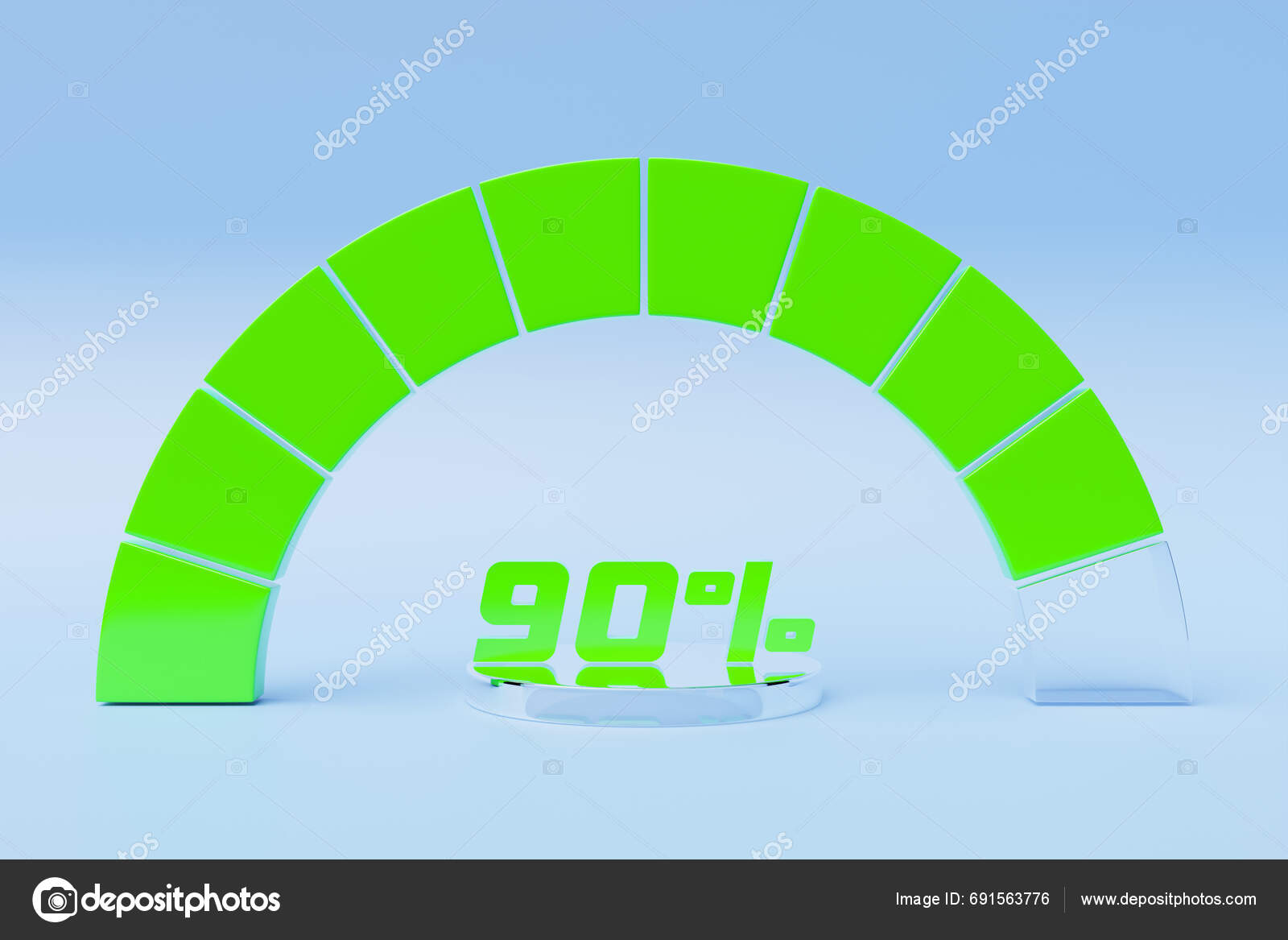 Energy Meter Battery Indicator Charging Progress Percentage Template ...