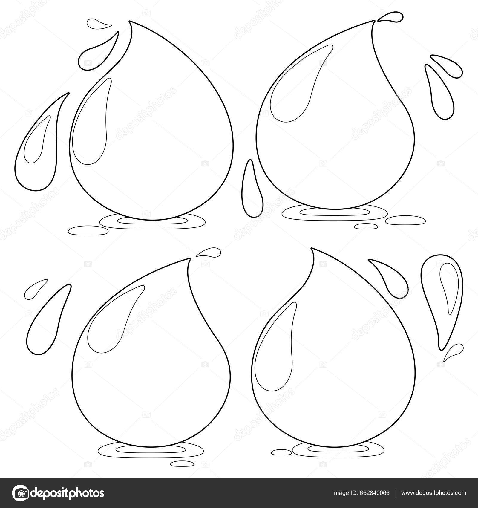 Dibujo De Gota De Agua Animada Para Colorear - Infoupdate.org