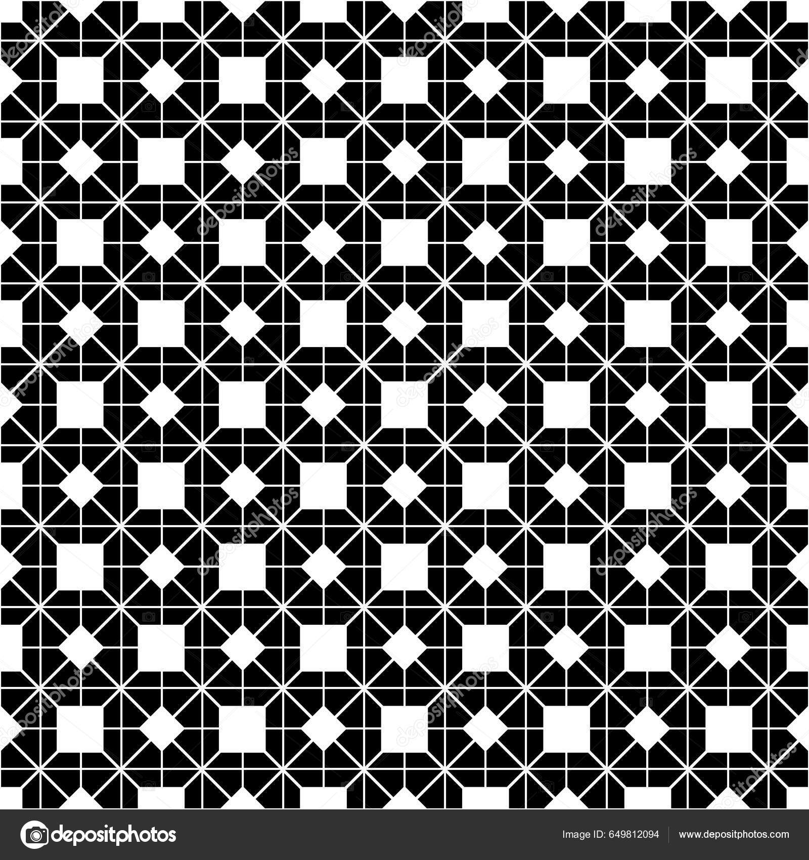 Tile Black White Vector Pattern Website Background Stock Vector Image ...