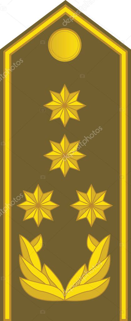 Shoulder pad NATO officer mark for the GENERAL insignia rank in the ...