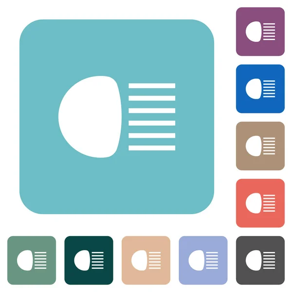 Main Beam Headlights Indicator Flat White Icons Color Backgrounds ...