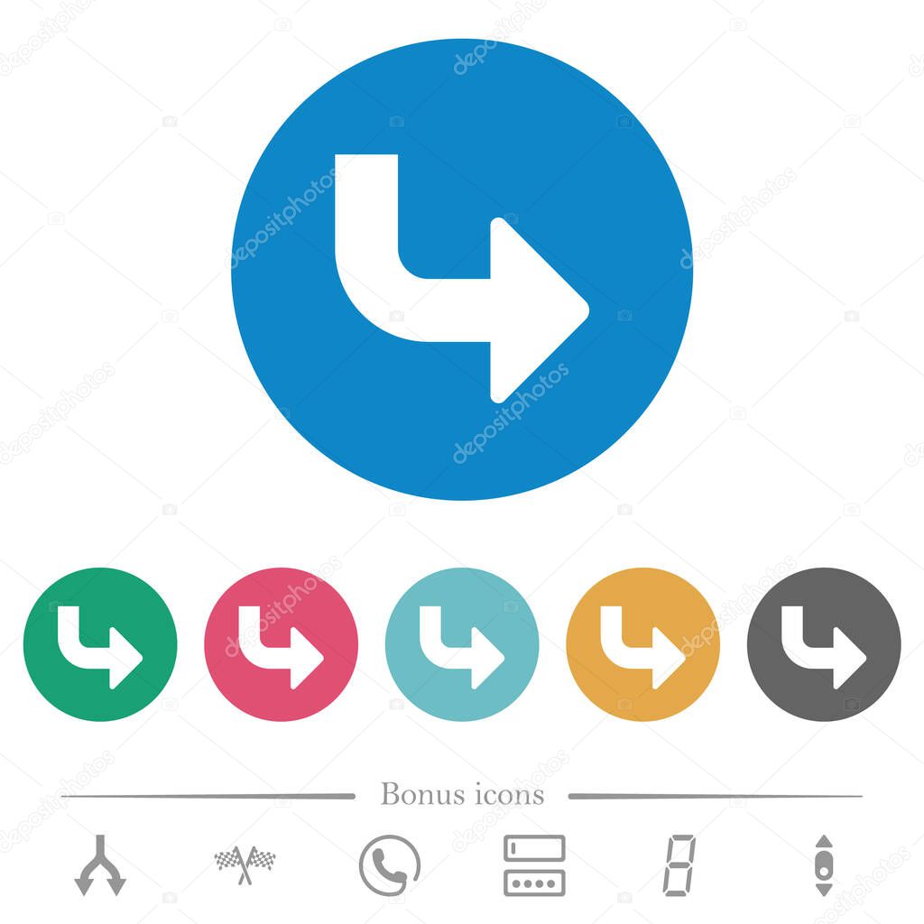 Parte inferior derecha a su vez flecha sólida plana iconos blancos en ...