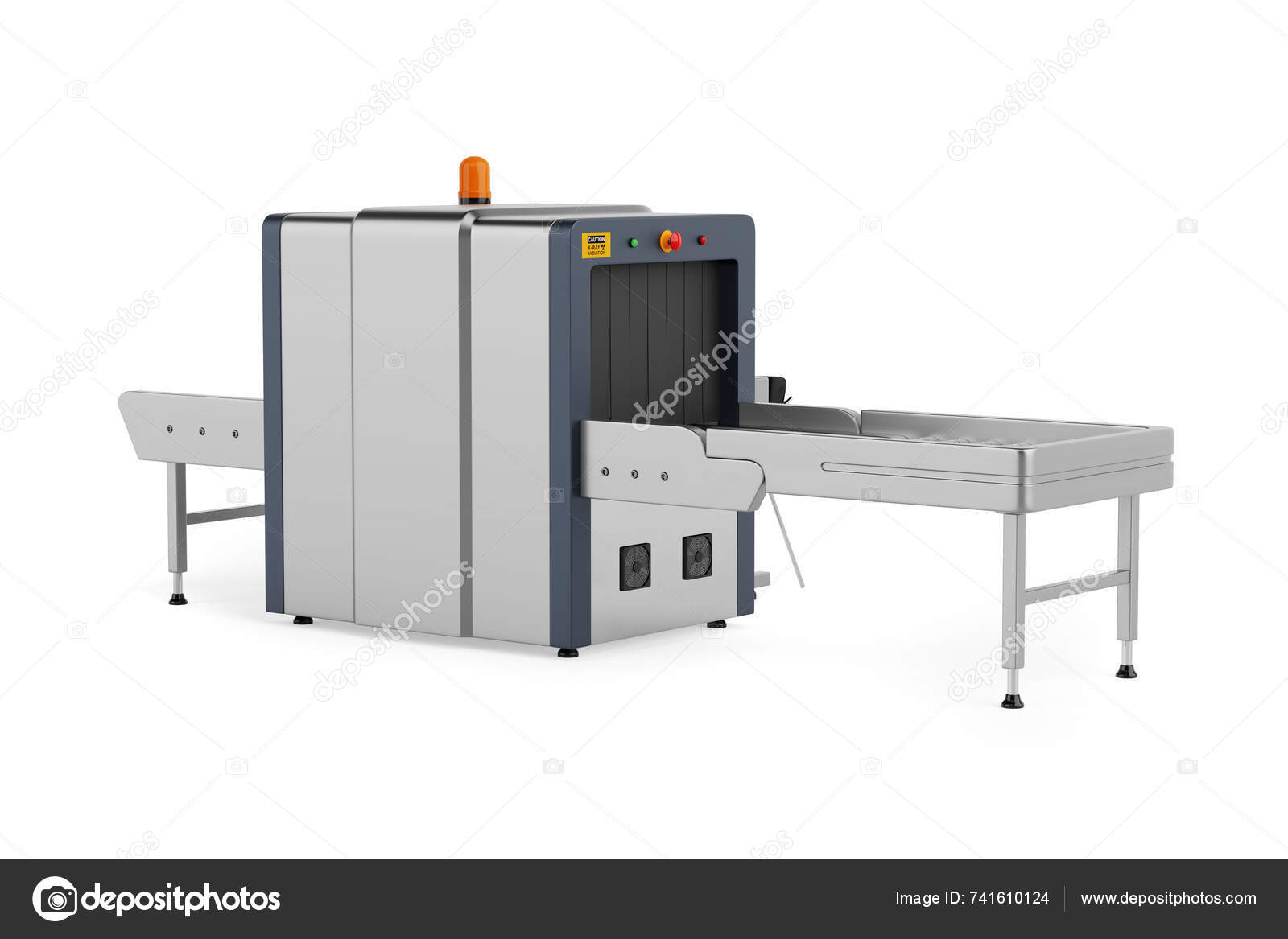 Airport Ray Security Baggage Scanner White Background Rendering — Stock ...