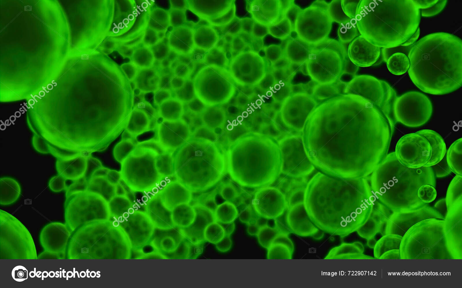 Abstract Falling Balls Rough Surface Green Color Design Endless Flow ...