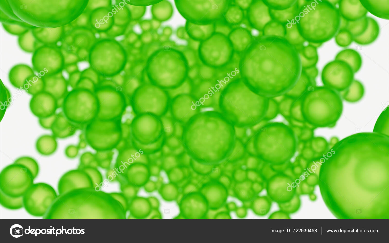 Abstract Falling Balls Rough Surface Green Color Design Endless Flow ...