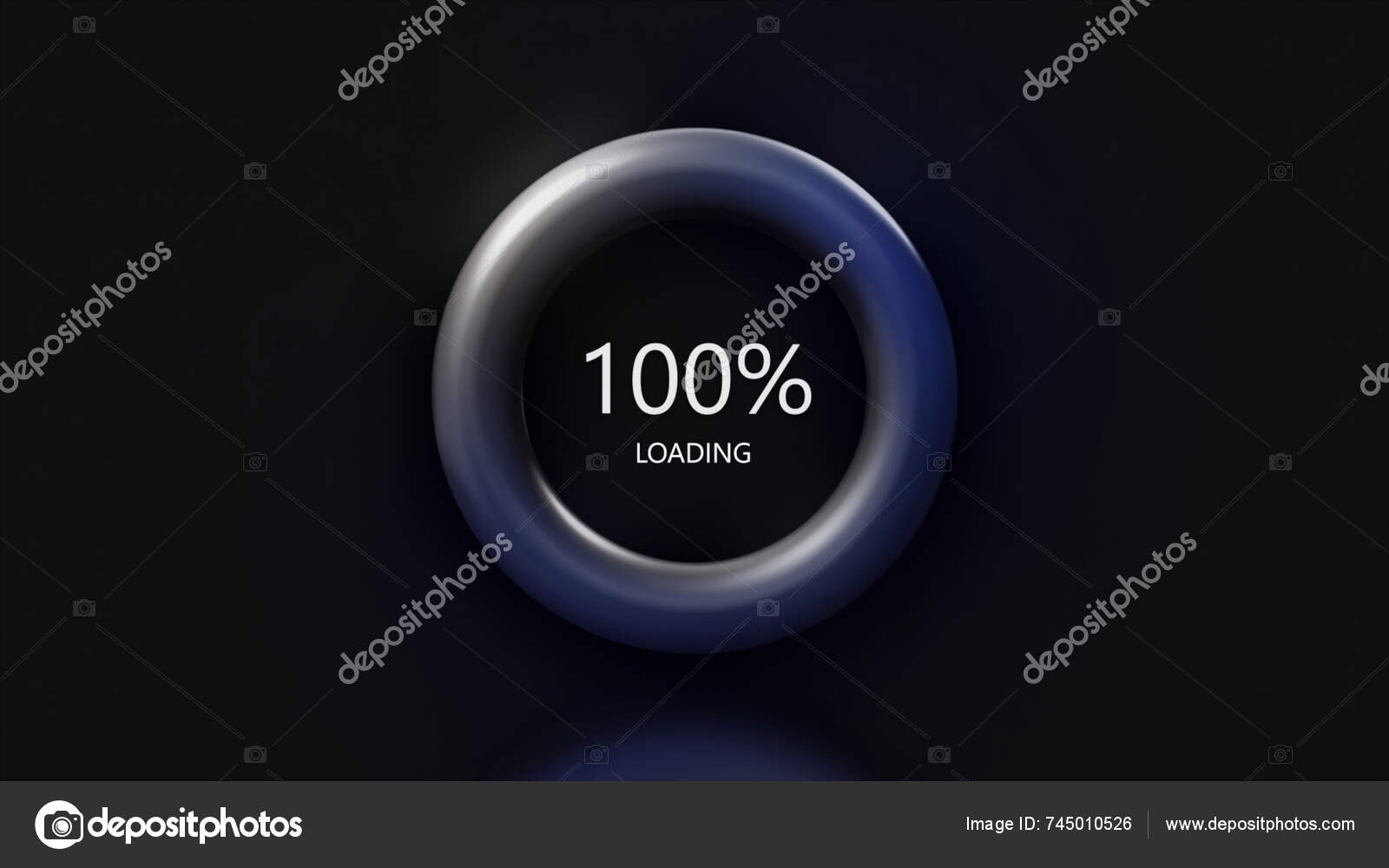 Gray Background Motion Loading Ring Runs Start Finish High Speed ...