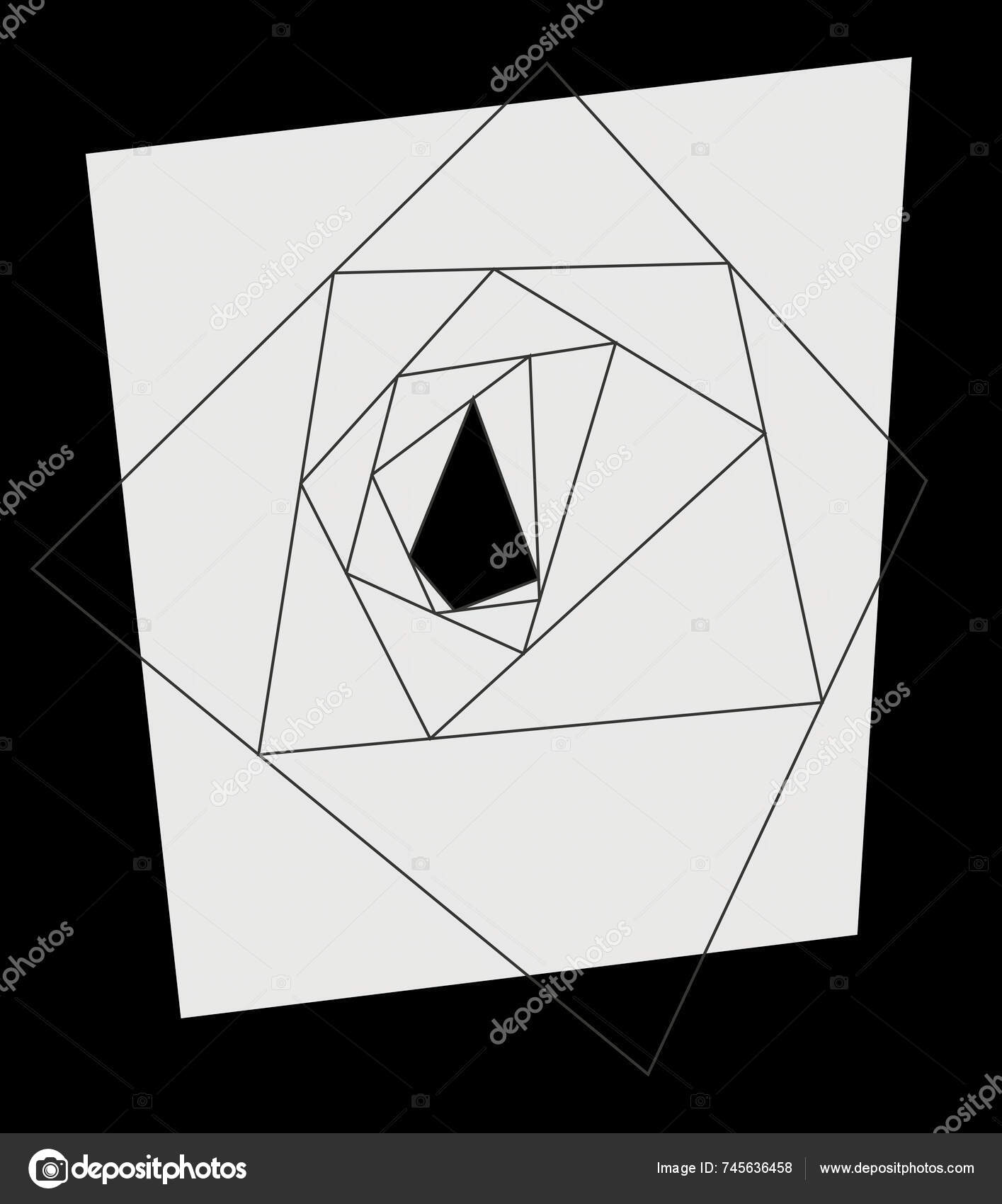 Intricate Abstract Design Layered Triangles Squares Creating ...