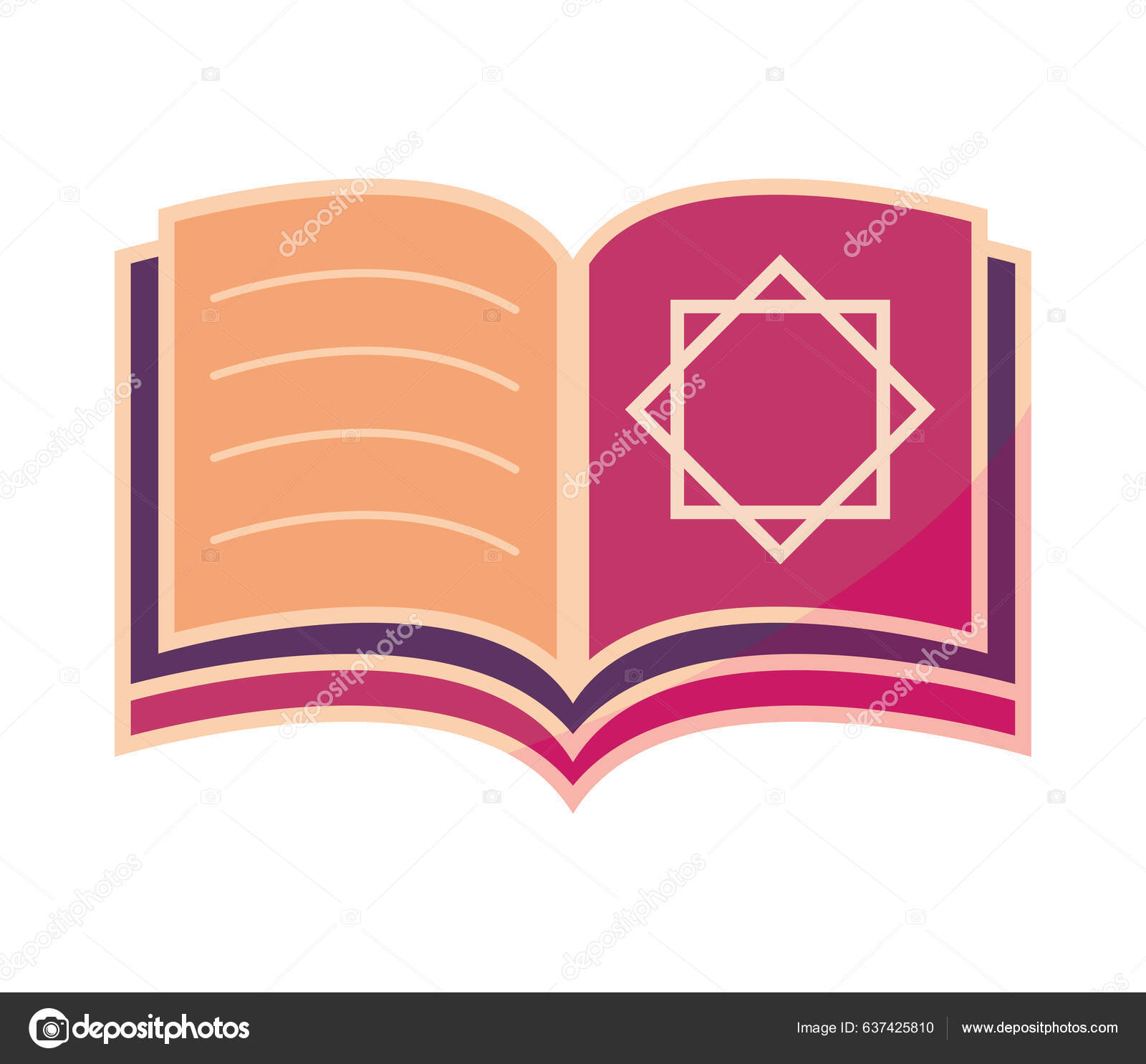 Arabic Quran Book Icon White Background Stock Vector by ©stockgiu 637425810
