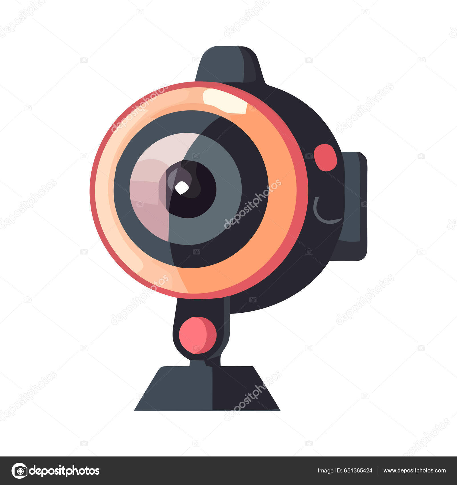 Video Camera Lens Vector