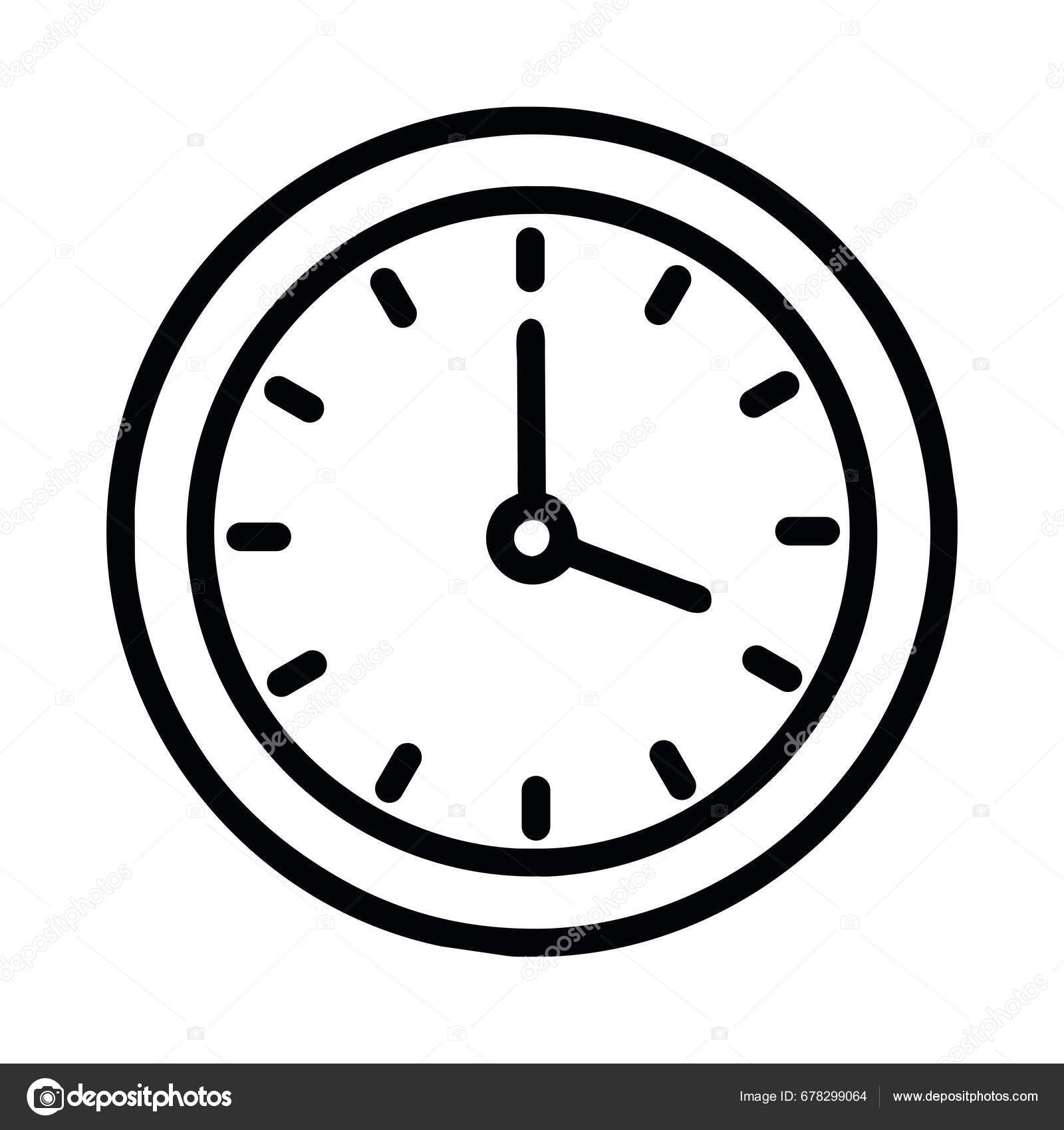 Black Clock Icon Vector Isolated Stock Vector by ©stockgiu 678299064