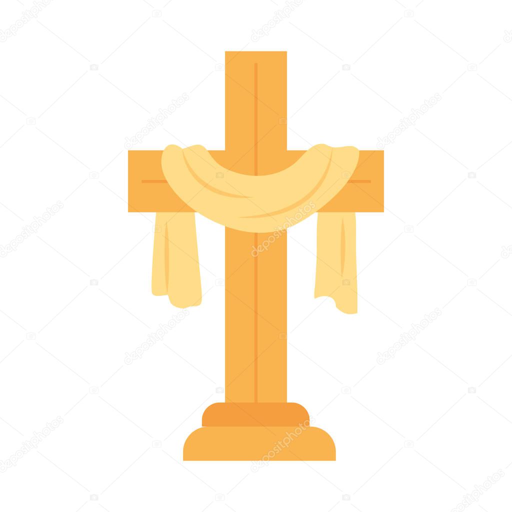Cruz Católica Vector Dorado Aislado Vector de stock por ©stockgiu 678677712