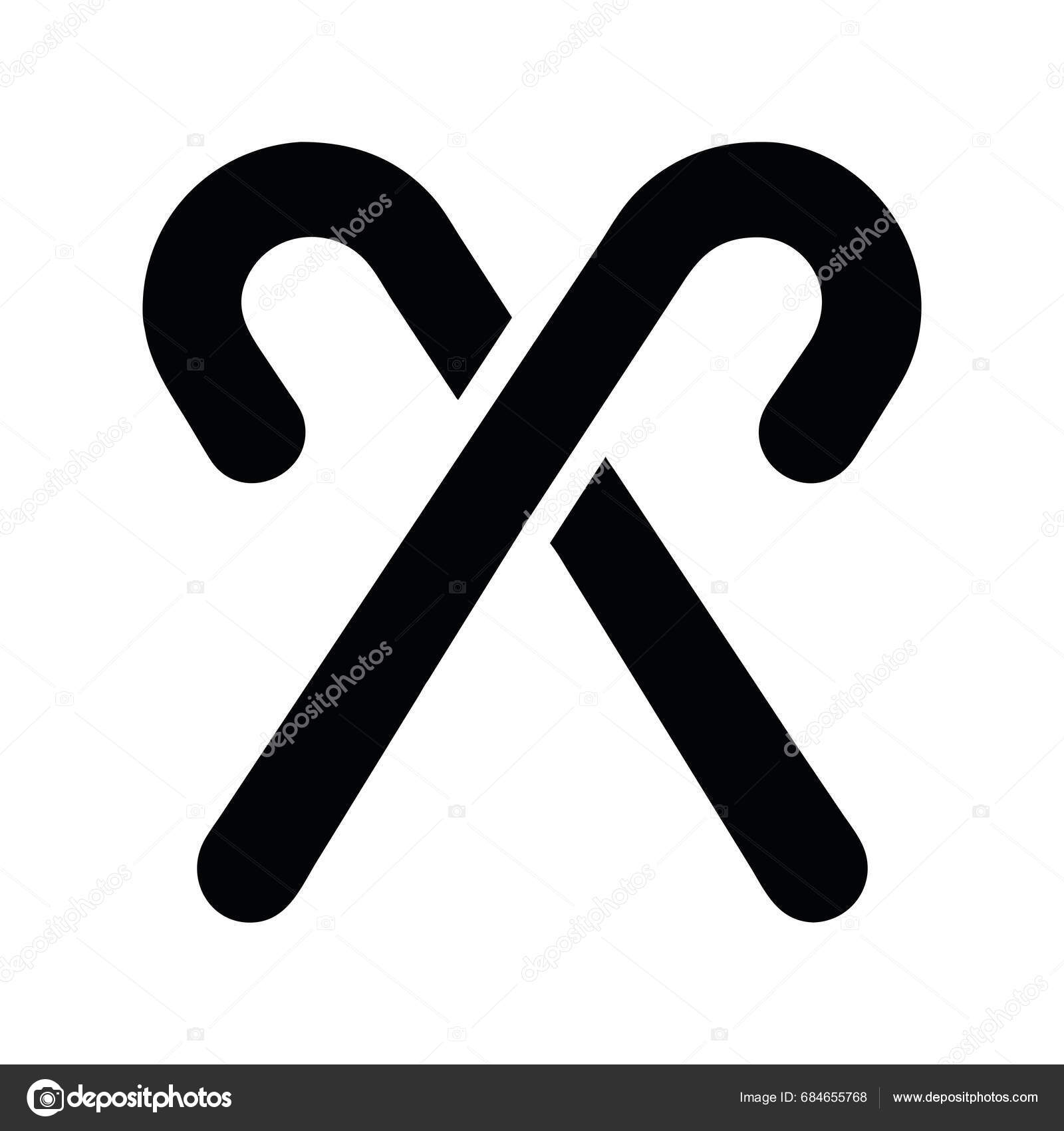 Candy Canes Icon Vector Isolated Stock Vector by ©stockgiu 684655768