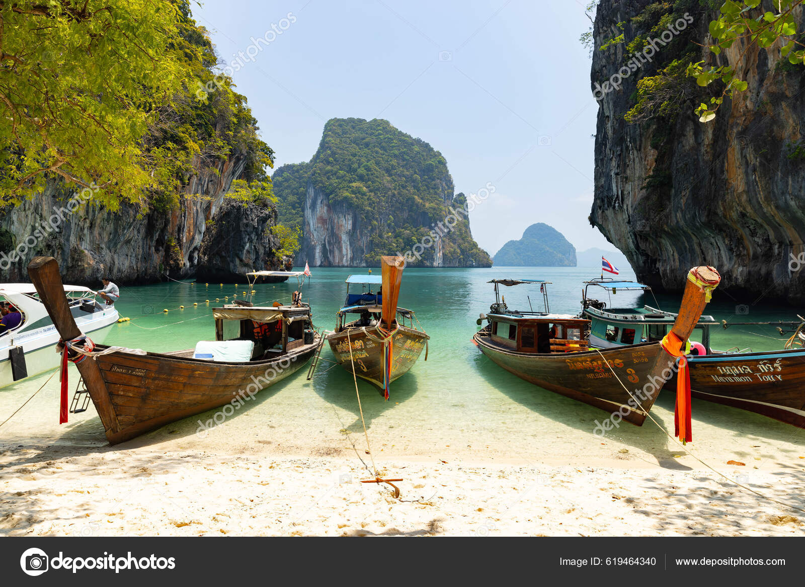 Krabi Thailand March 2021 Scenic Bay Koh Lao Ding Island – Stock ...