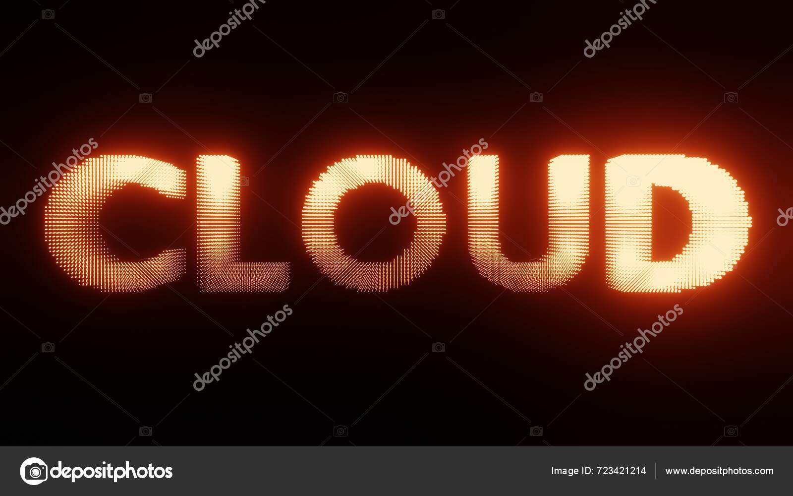 Abstract Glowing Text Cloud Fiery Digital Typography — Stock Photo ...