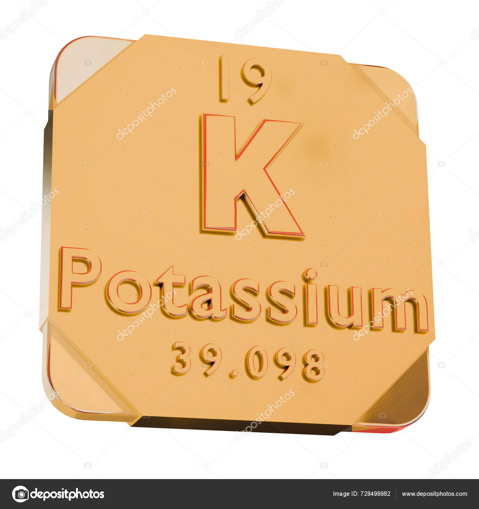 Golden Icon Potassium — Stock Photo © Bushko #728499982