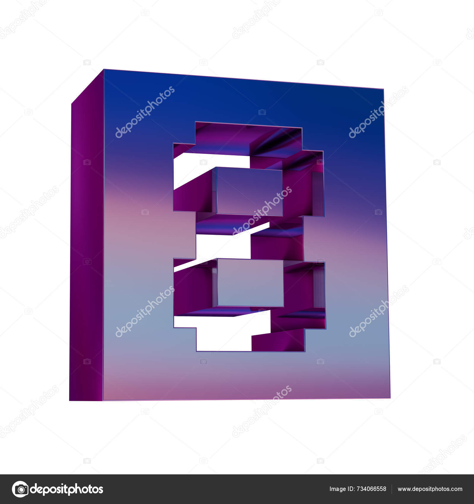 Neon Retro Icon Pixel Number Symbol — Stock Photo © Bushko #734066558