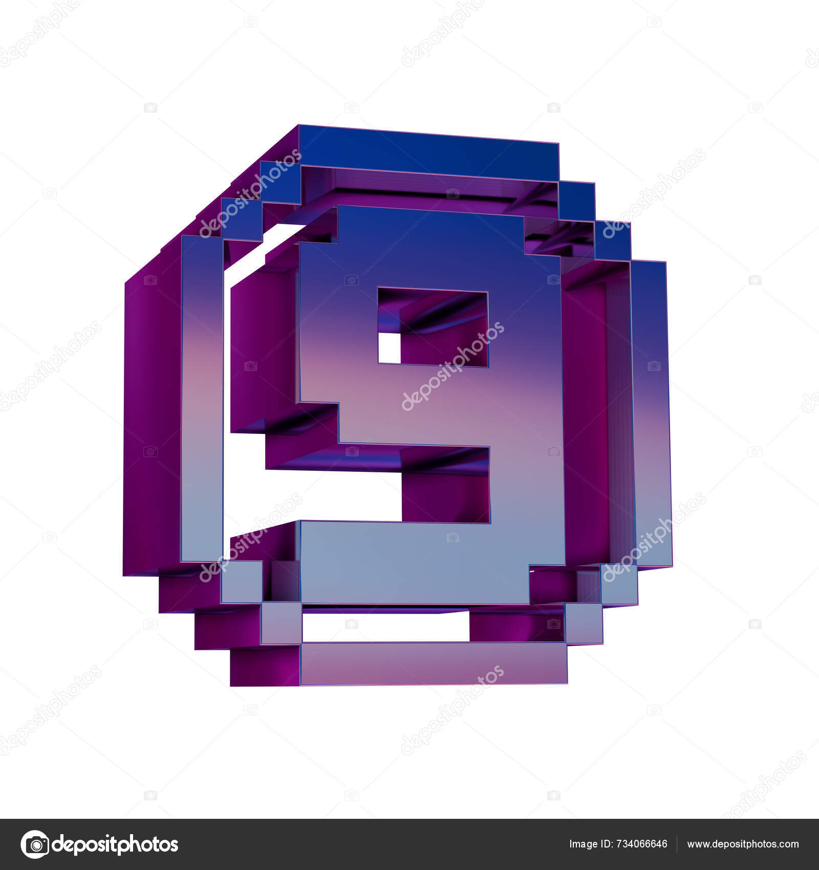 Neon Retro Icon Pixel Number Symbol — Stock Photo © Bushko #734066646