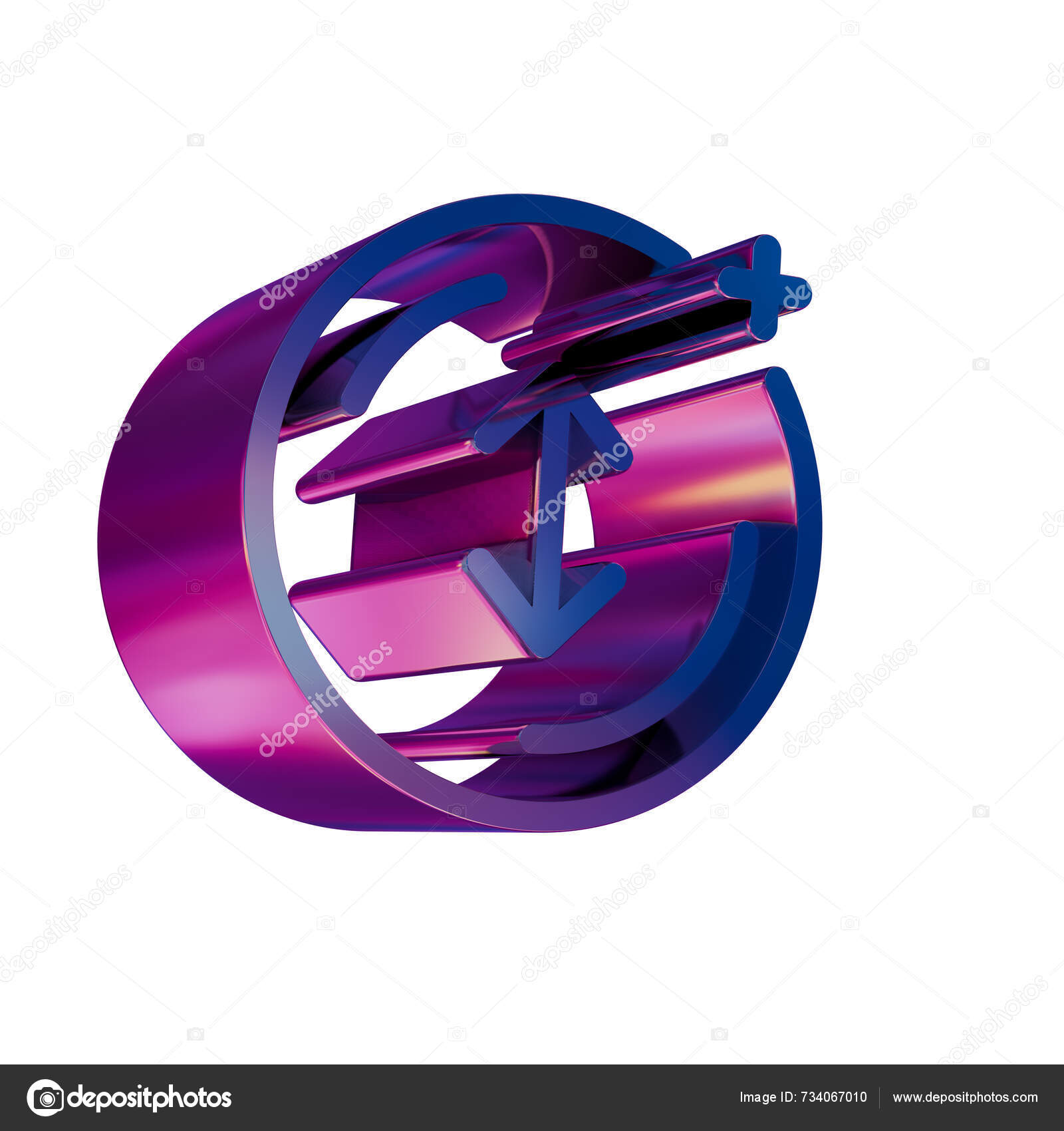 Neon Retro Icon Coin Arrow Symbol — Stock Photo © Bushko #734067010