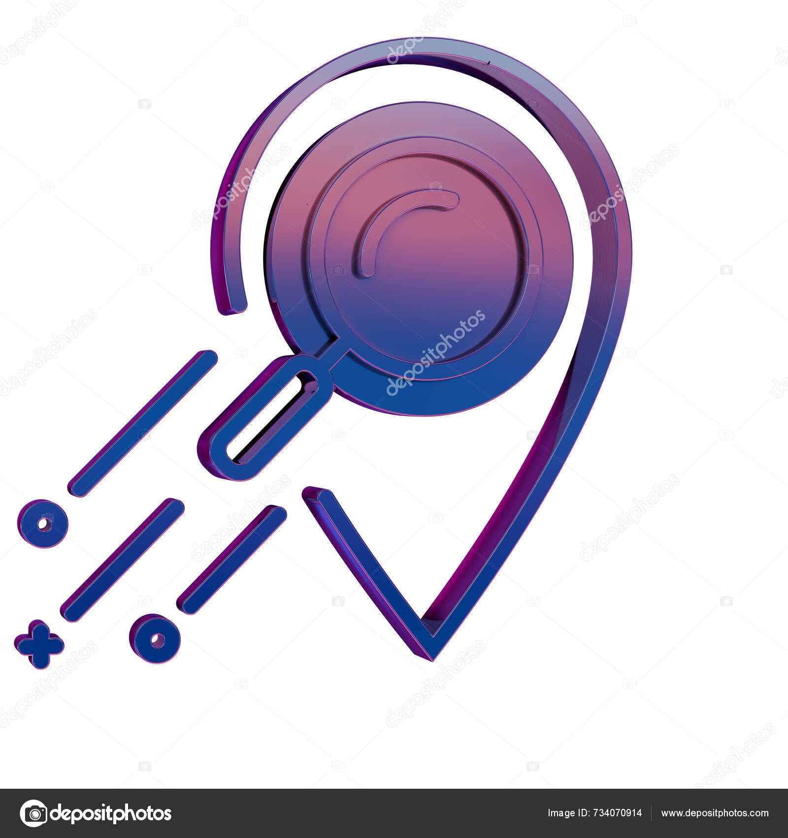 Neon Retro Icon Location Symbol — Stock Photo © Bushko #734070914