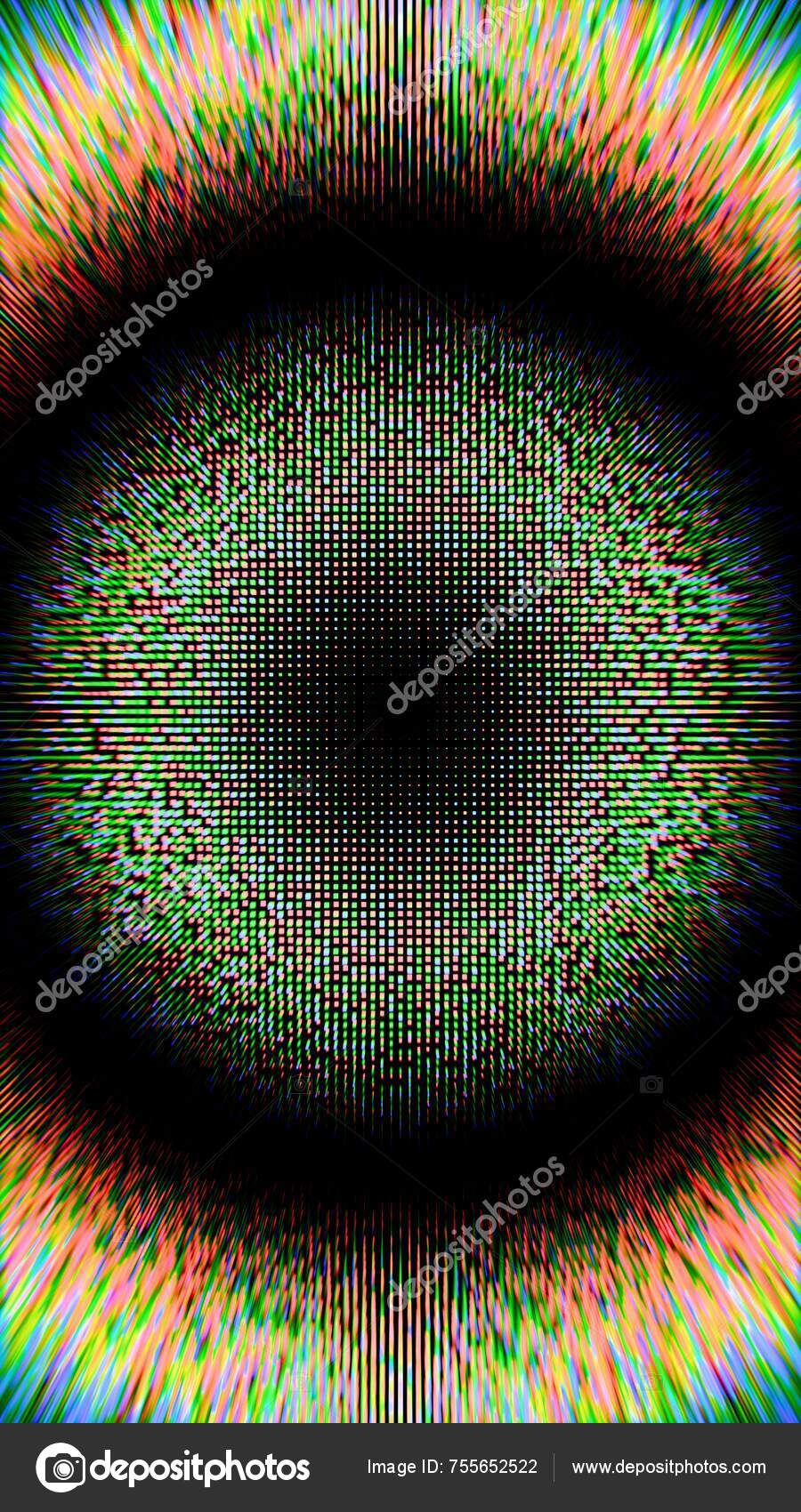 Abstract Pixel Burst Vibrant Digital Explosion Green Red Colors — Stock ...