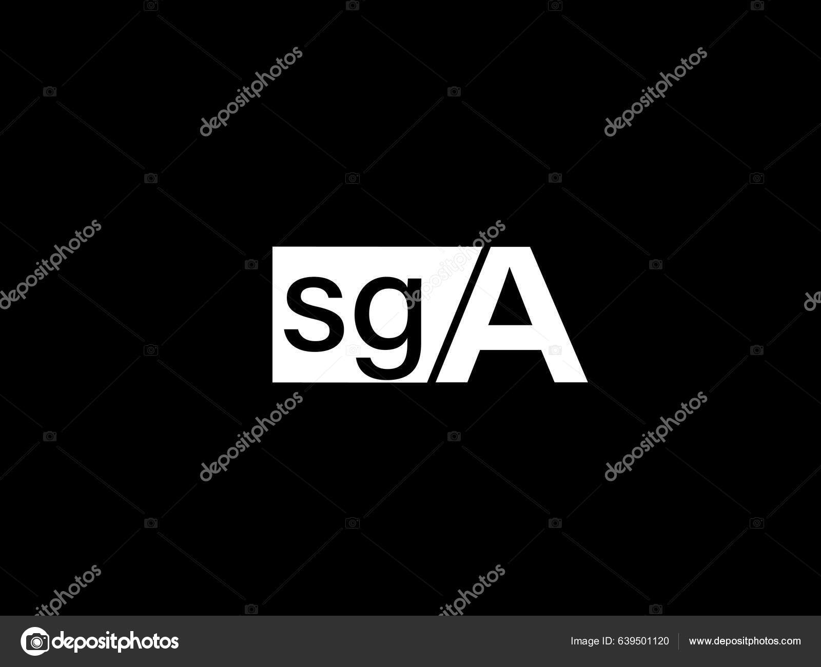 Sga Logo Graphics Design Vector Art Ícones Isolados Sobre Fundo Vetor ...