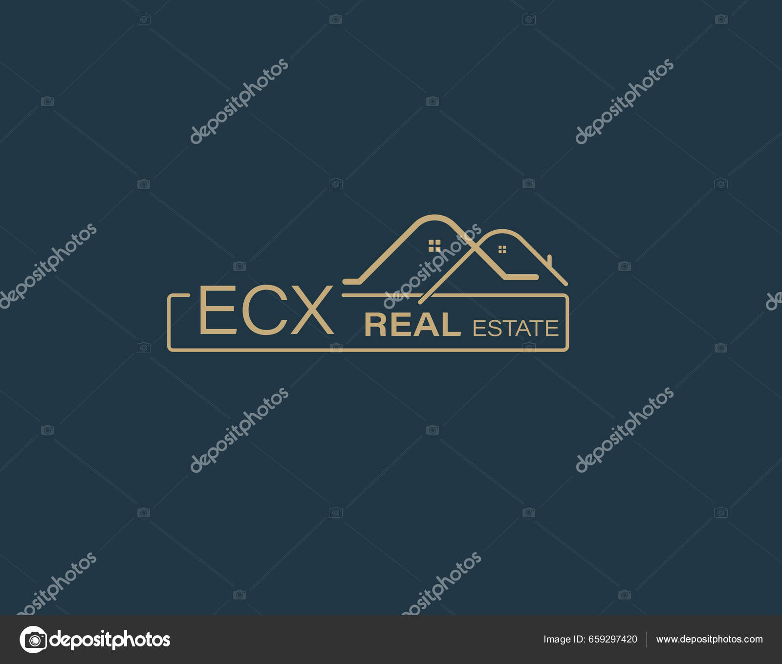 Ecx Real Estate Consultants Logo Design Vectors Images Luxury Real ...