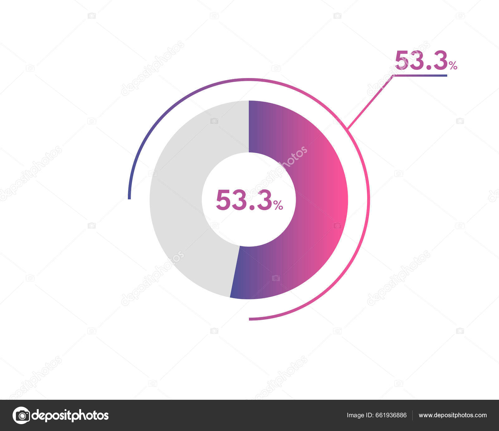 Diagramas Círculo Percentual Vetor Infográficos Ilustração Negócio ...