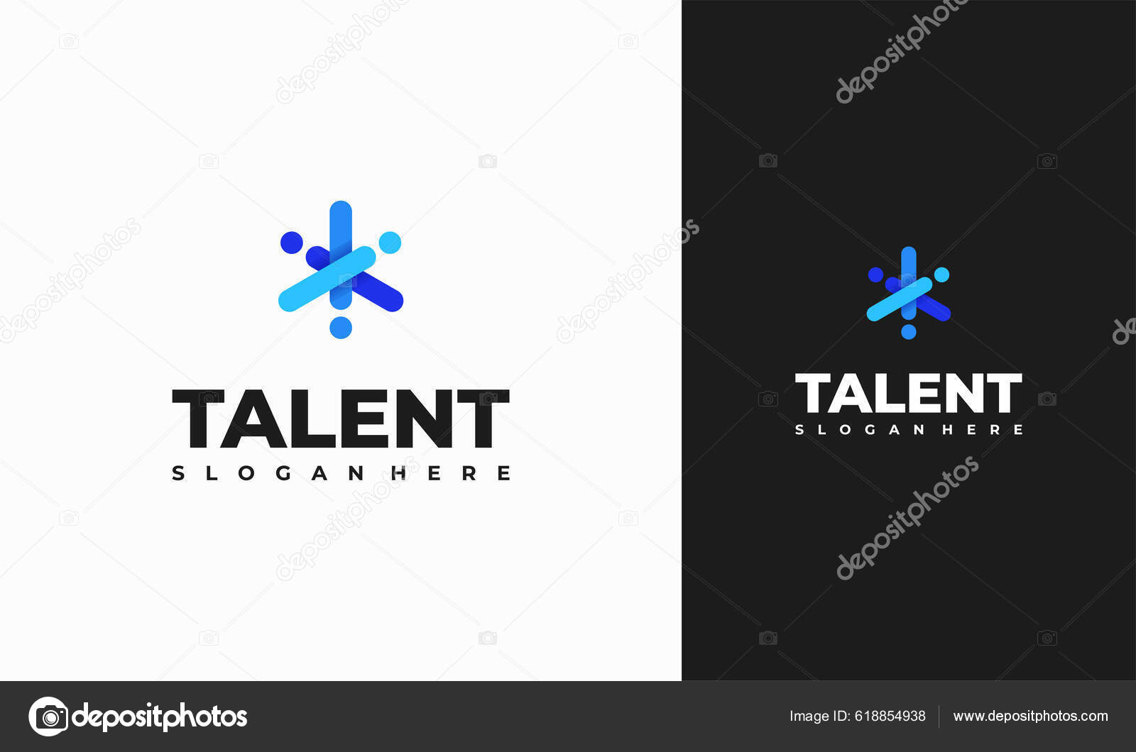 Talent Logo Navrhuje Koncept Vektor Vzestup Star Logo Navrhuje Šablonu ...