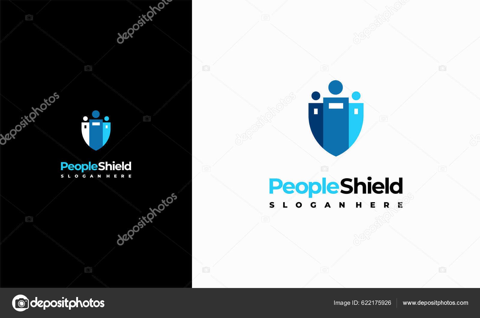 People Shield Logo Designs Concept Vector People Protection Symbol ...