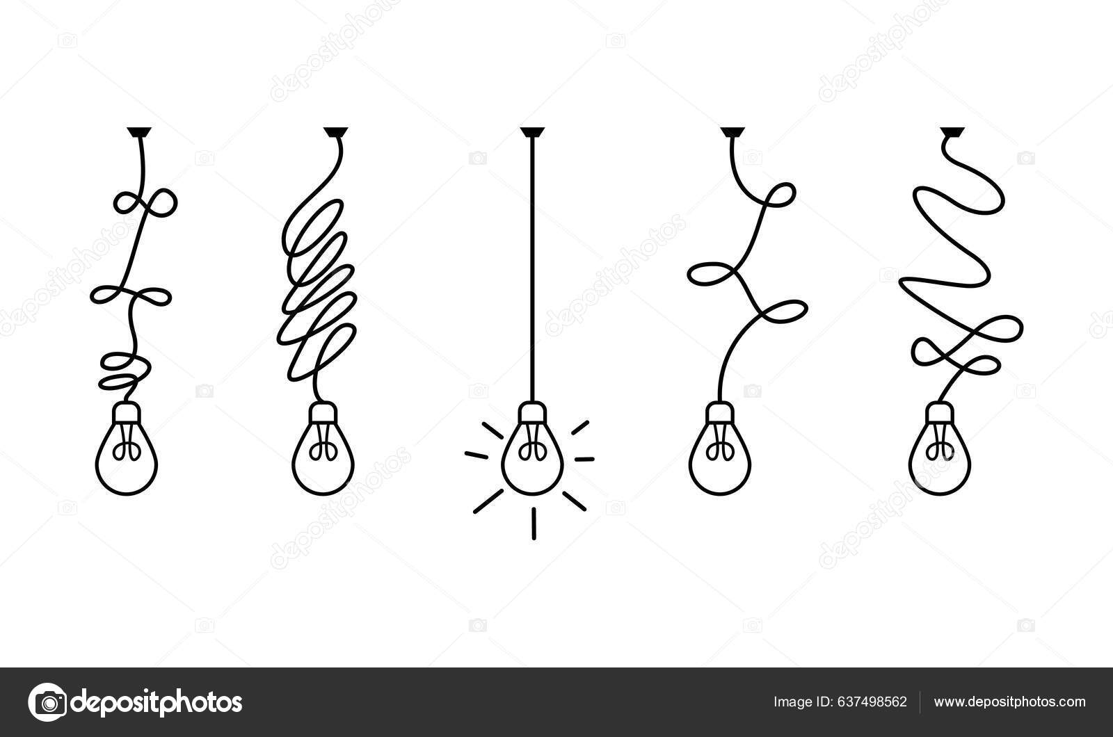 Idea Concept Creative Simplifying Complex Process Lightbulb Bulb Sign Innovations Stock Vector ...