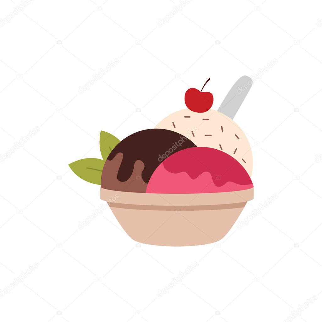 lindos helados de dibujos animados. helado y postre icono 2023