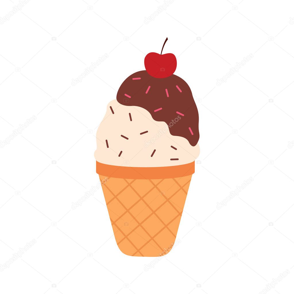 lindos helados de dibujos animados. helado y postre icono 2024