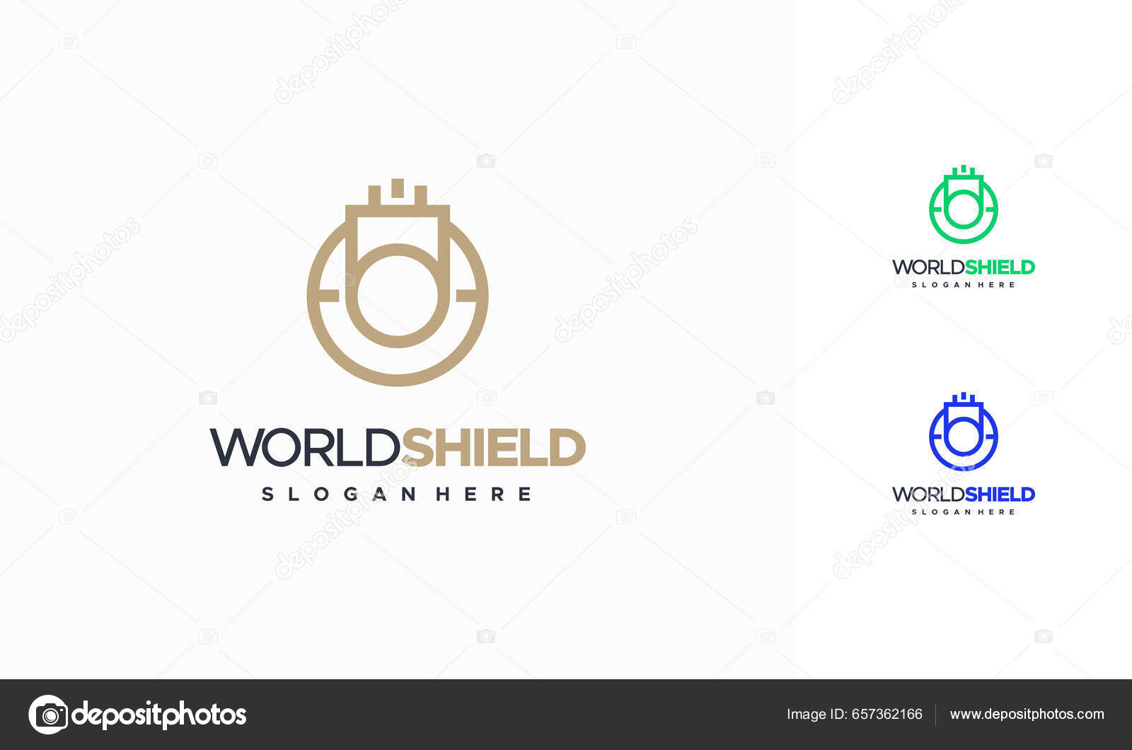 World Shield Protect Concepto Plantilla Diseños Logotipo Símbolo Del ...