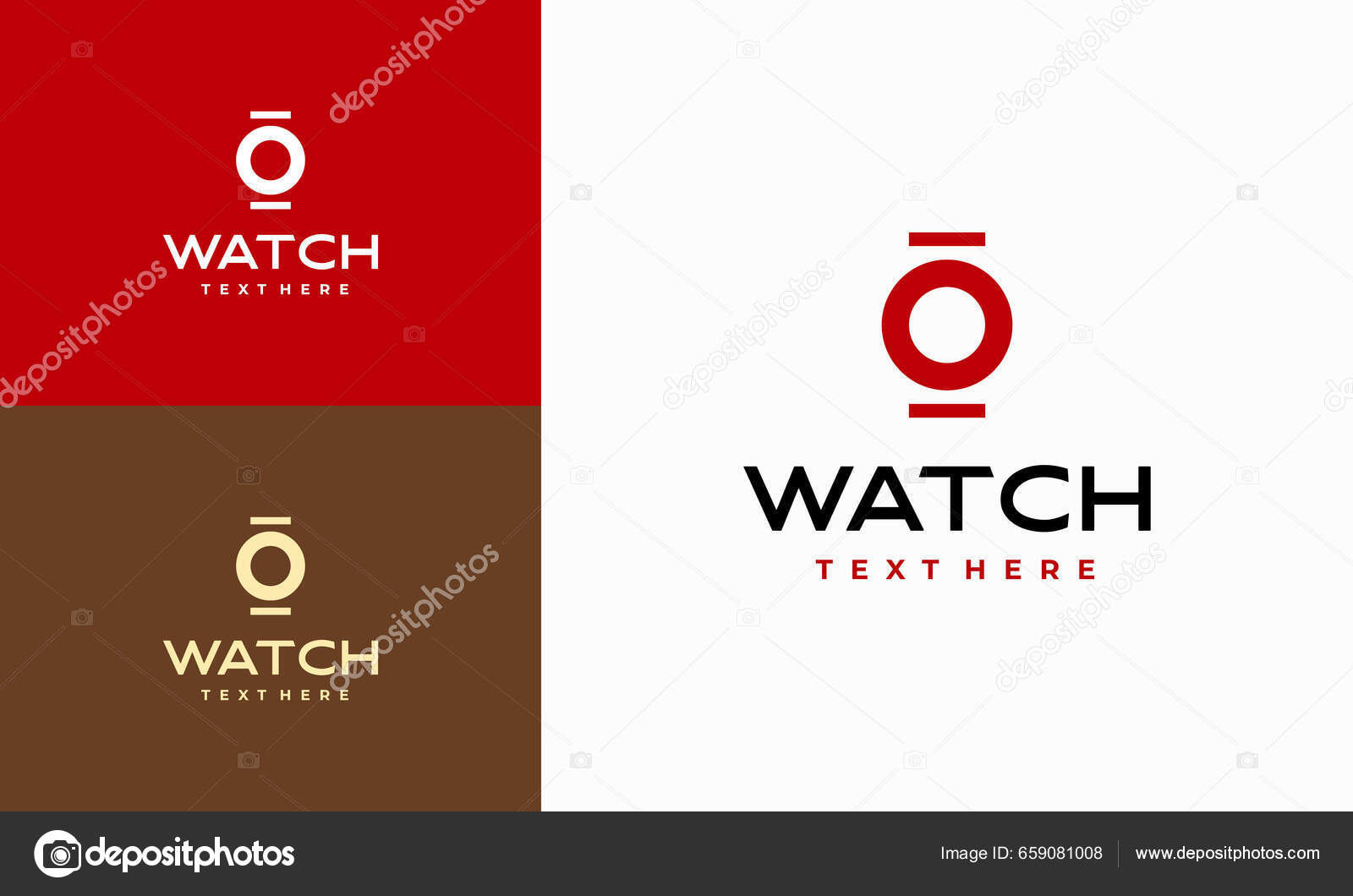 Simple Watch Logo Designs Clock Logo Design Modern Flat Creative Stock ...